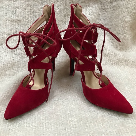 Shoes | Sexy Red Strapped Heels Nwot | Poshmark